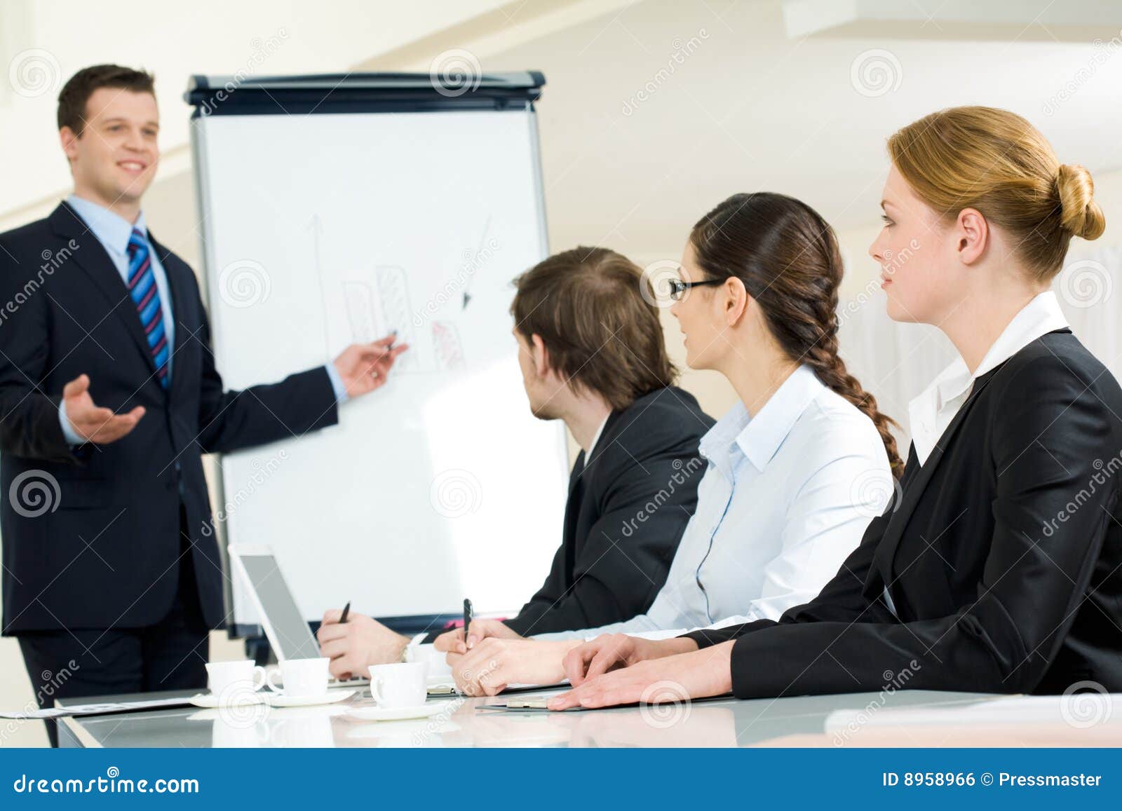 Explaining project stock photo. Image of corporate, listening - 8958966