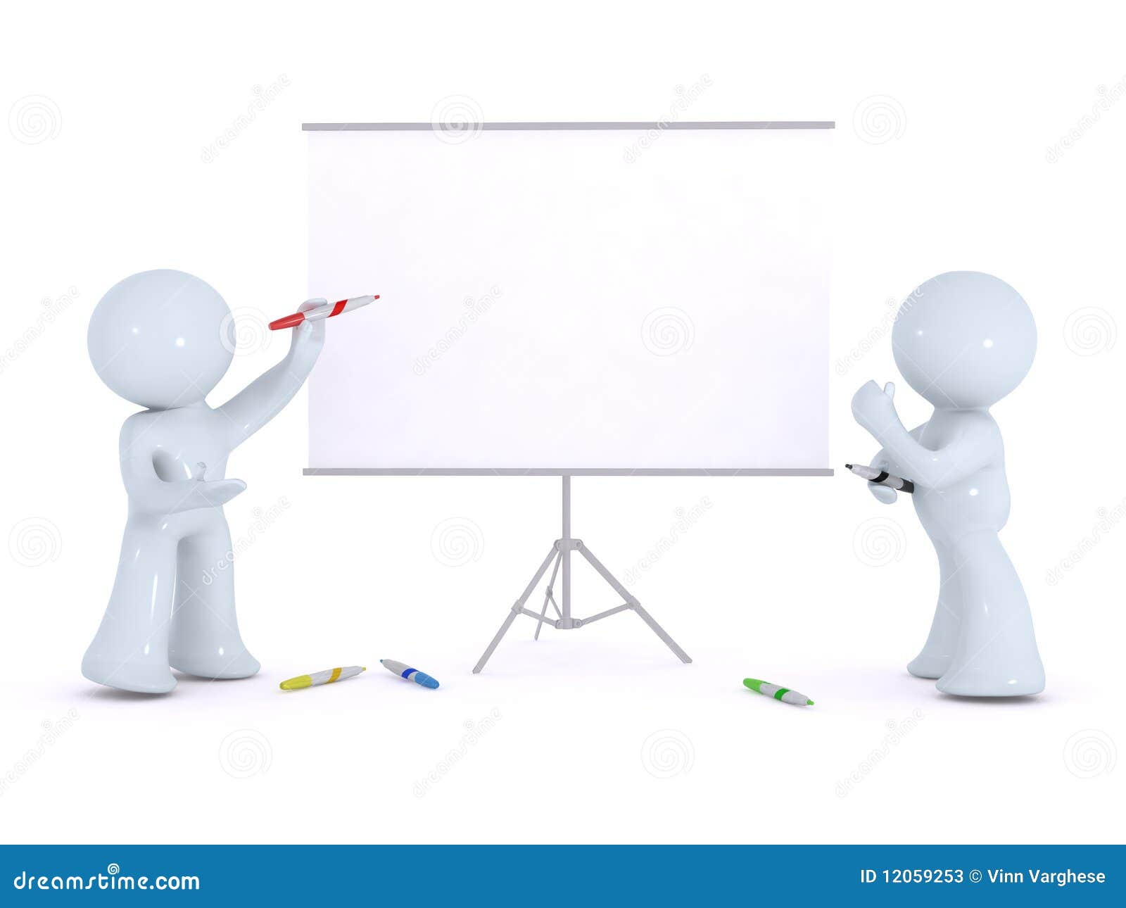 Explaining on a White Board Stock Illustration - Illustration of ...