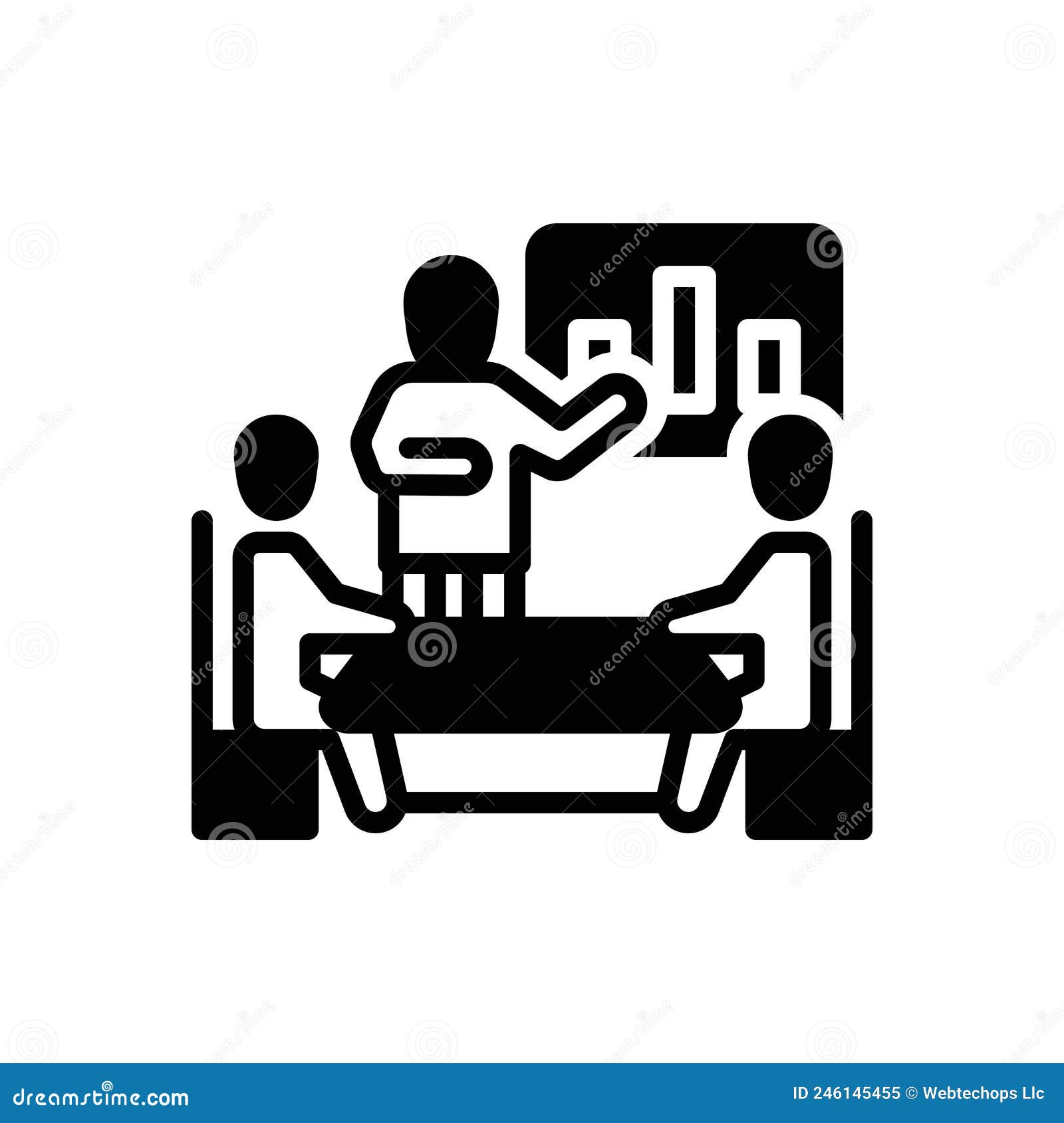 Black Solid Icon for Explanation, Clarification and Enucleation Stock ...