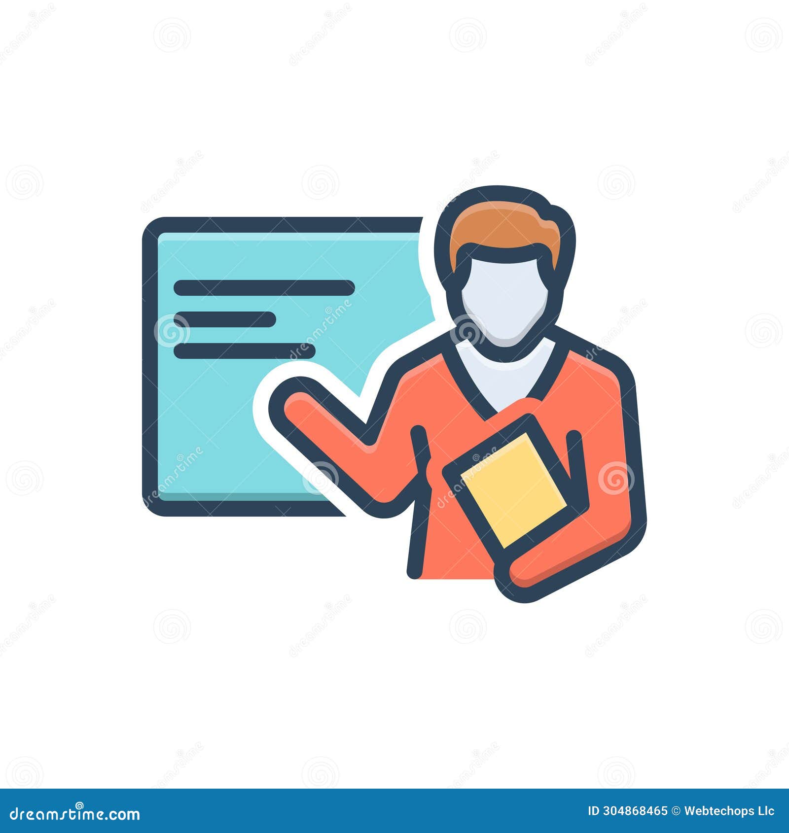 Mix Icon For Explanation, Clarification And Teacher Vector Illustration ...