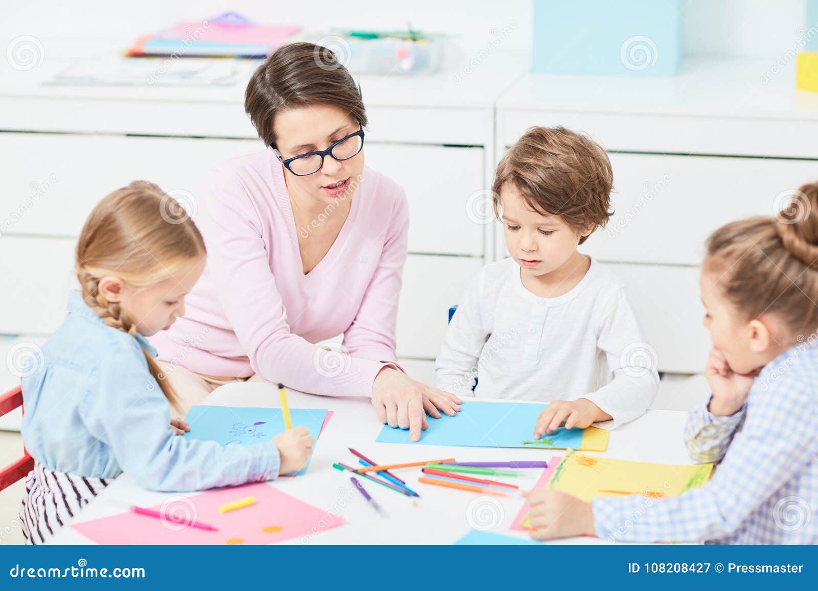 Explanations of teacher stock image. Image of crayon - 108208427