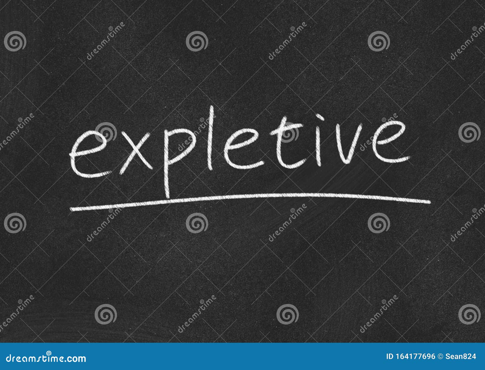 Expletive stock photo. Image of abstract, chalk, text - 164177696
