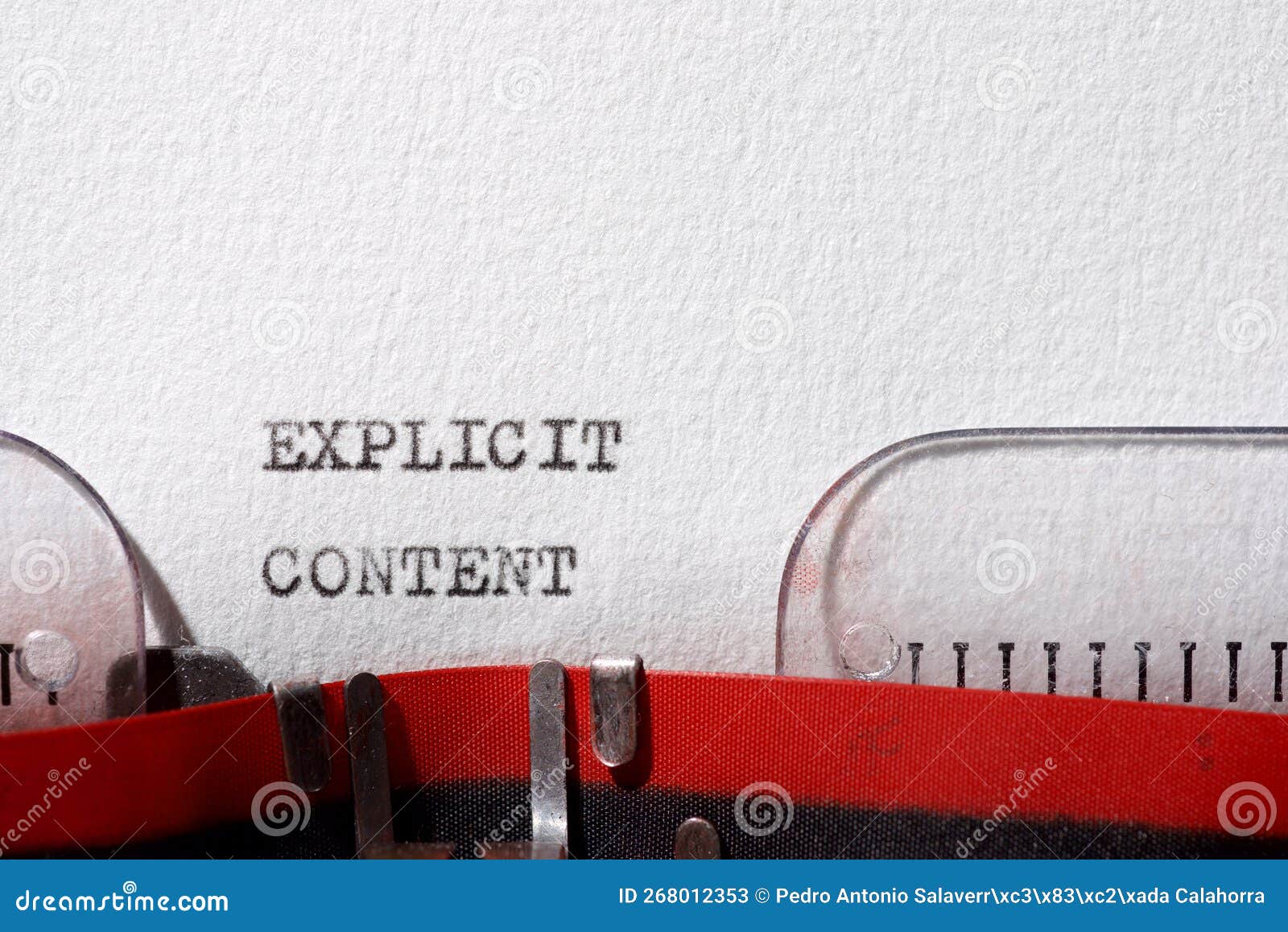 Explicit content text stock image. Image of phrase, damaged - 268012353