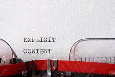 Explicit content text stock image. Image of phrase, damaged - 268012353