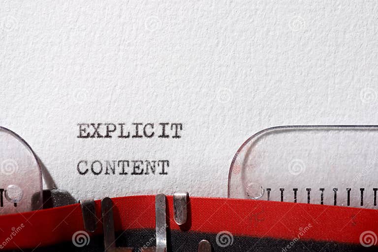 Explicit content text stock image. Image of phrase, damaged - 268012353