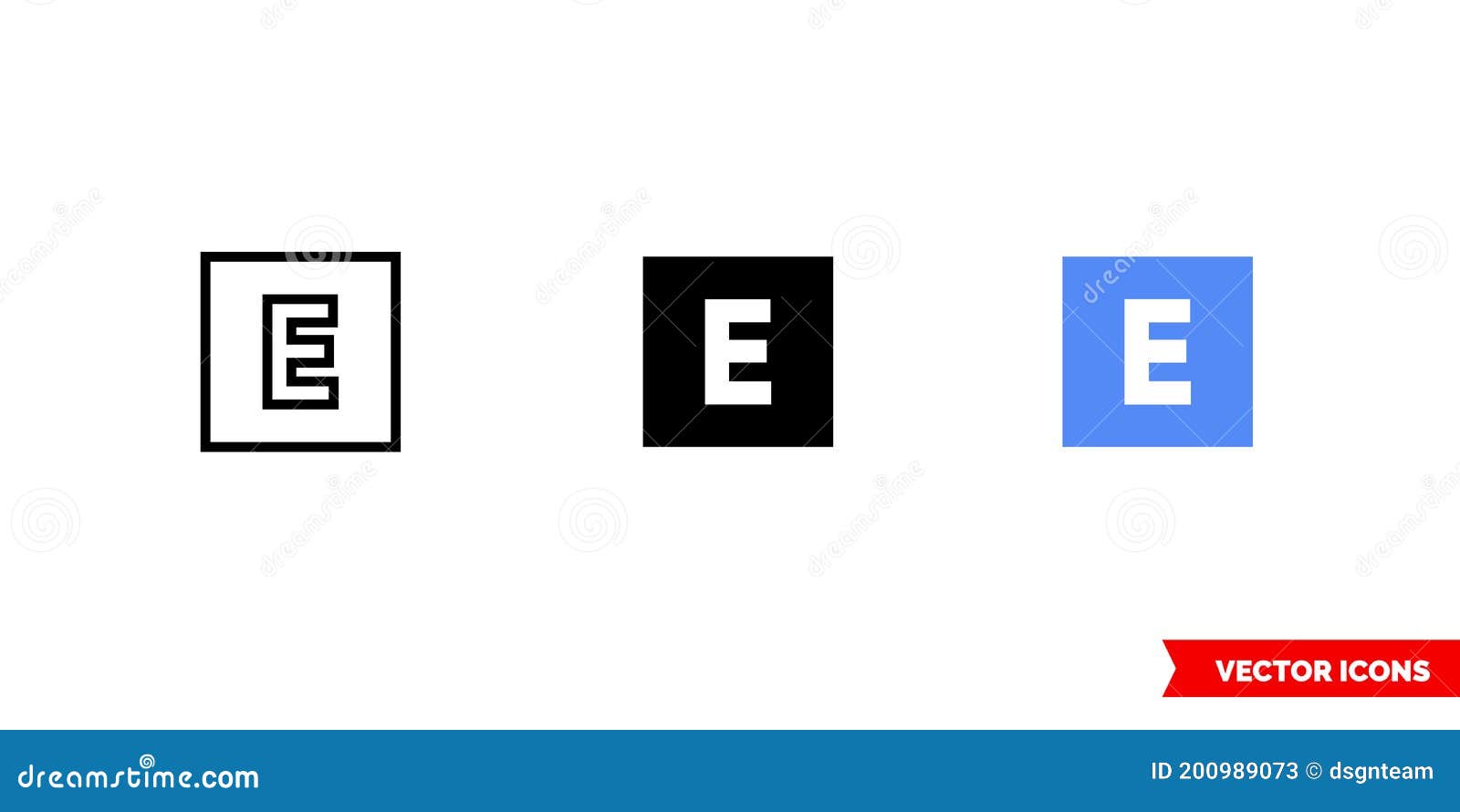 Explicit Icon of 3 Types Color, Black and White, Outline. Isolated ...