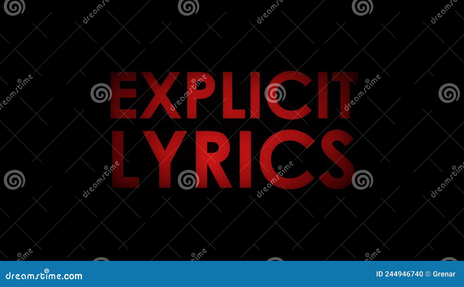 Explicit Lyrics Red Message Text Stock Illustration - Illustration of ...