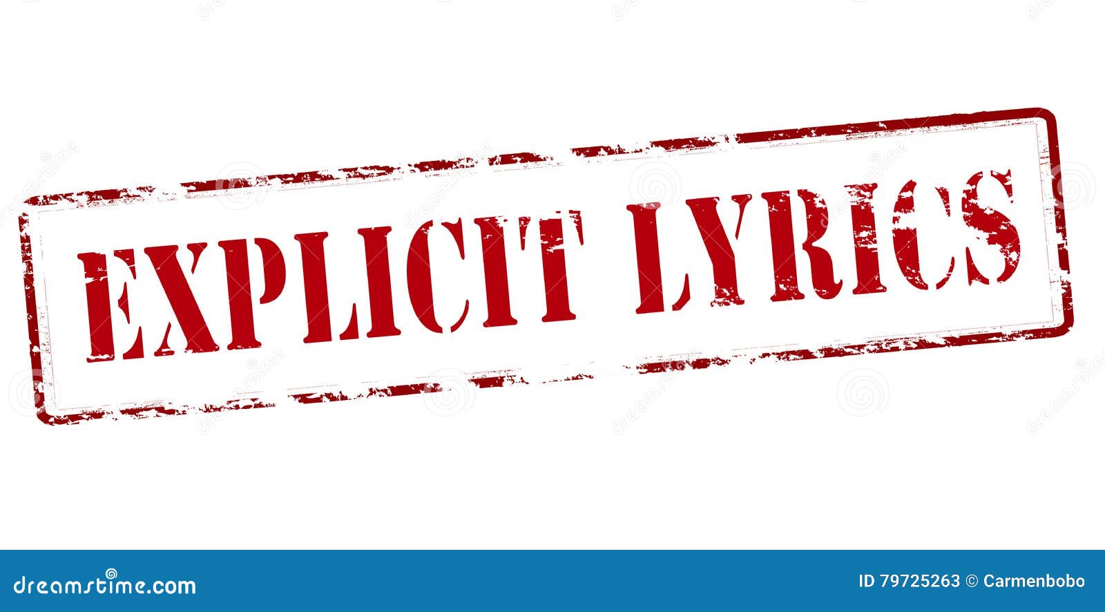 Explicit lyrics stock illustration. Illustration of clear - 79725263