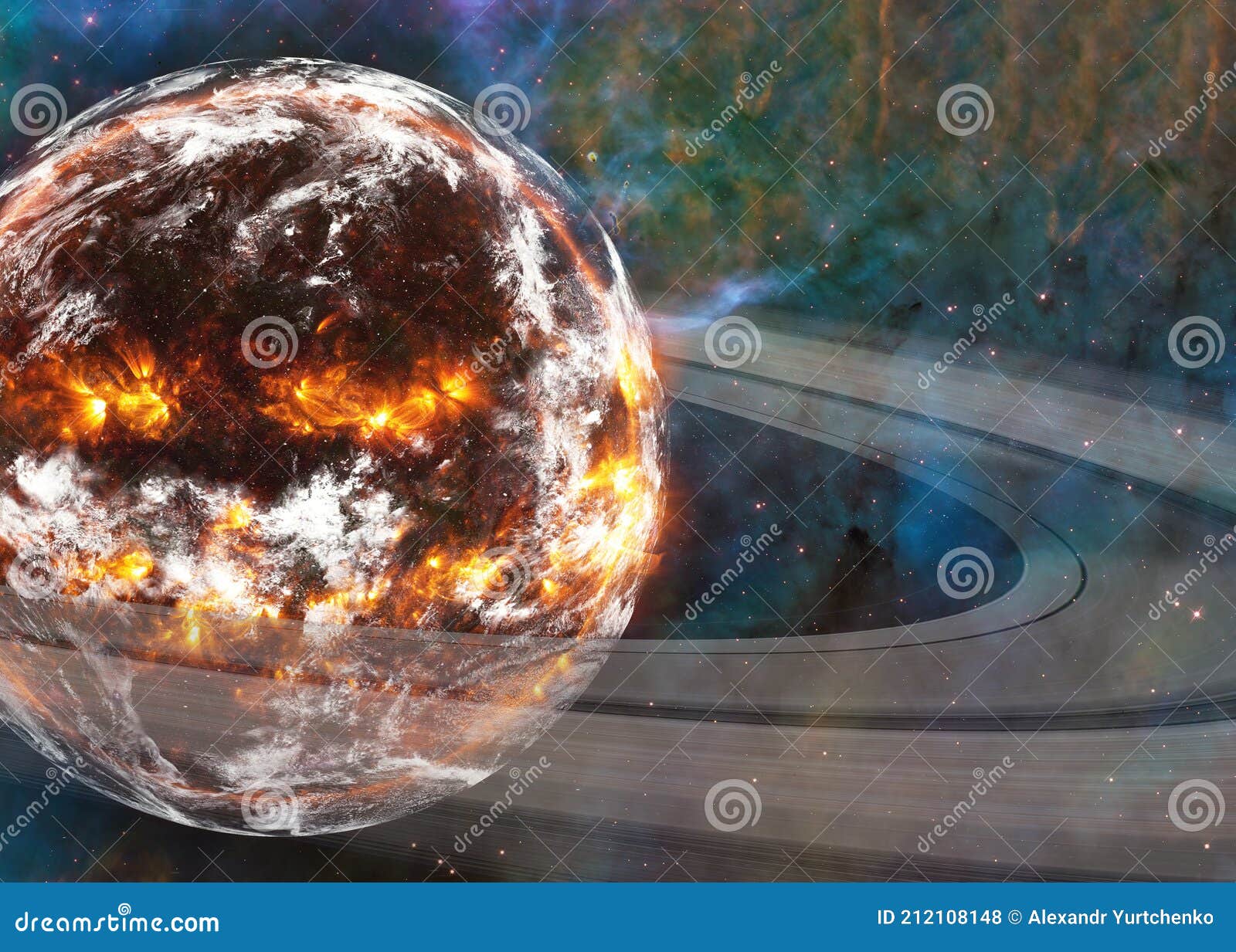 Exploading Planet Earth Somewhere in Deep Space Far Galaxies and ...