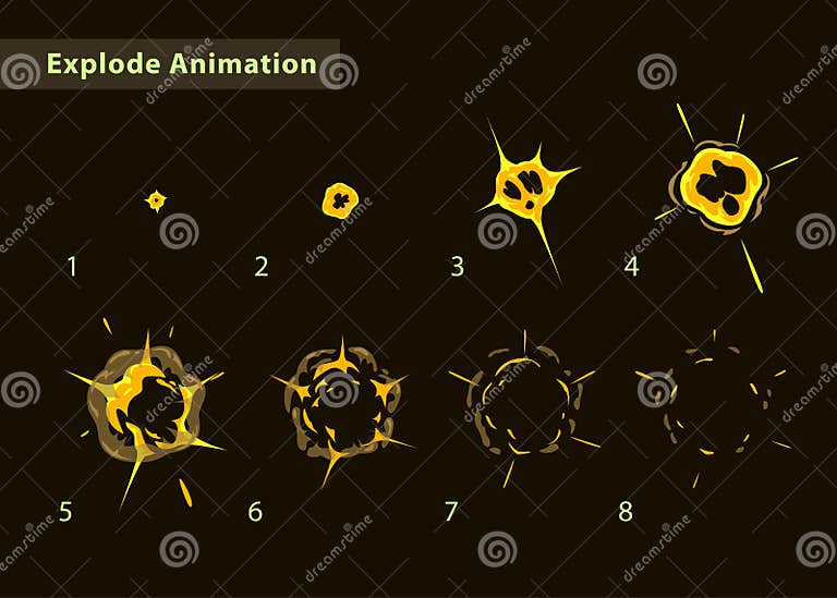 Explode effect stock vector. Illustration of fire, explode - 56726982