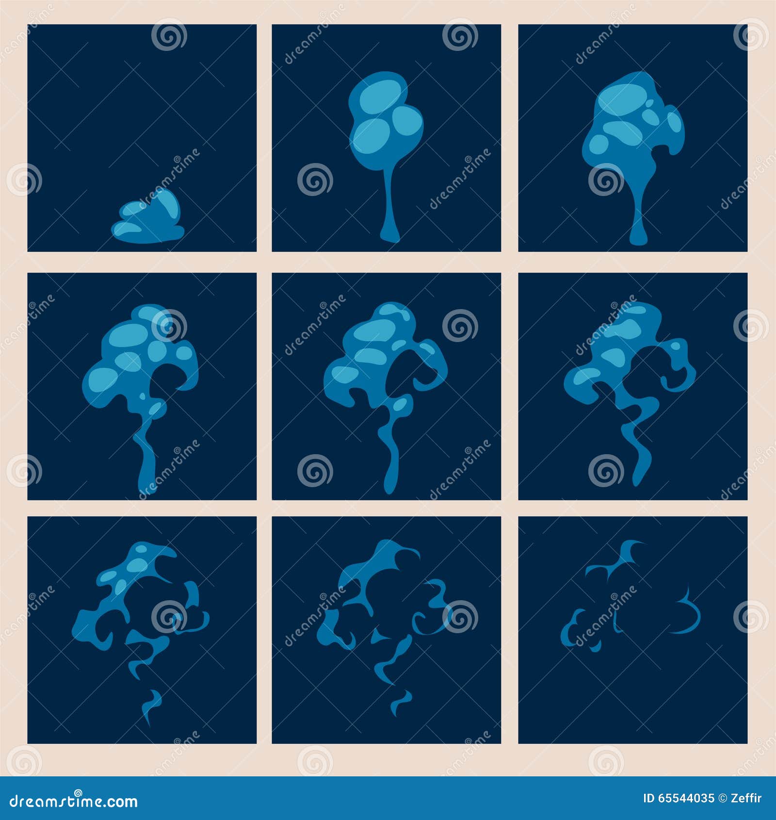 Explode Effect Animation. Sprite Sheet Of Explode. Animation For Game ...