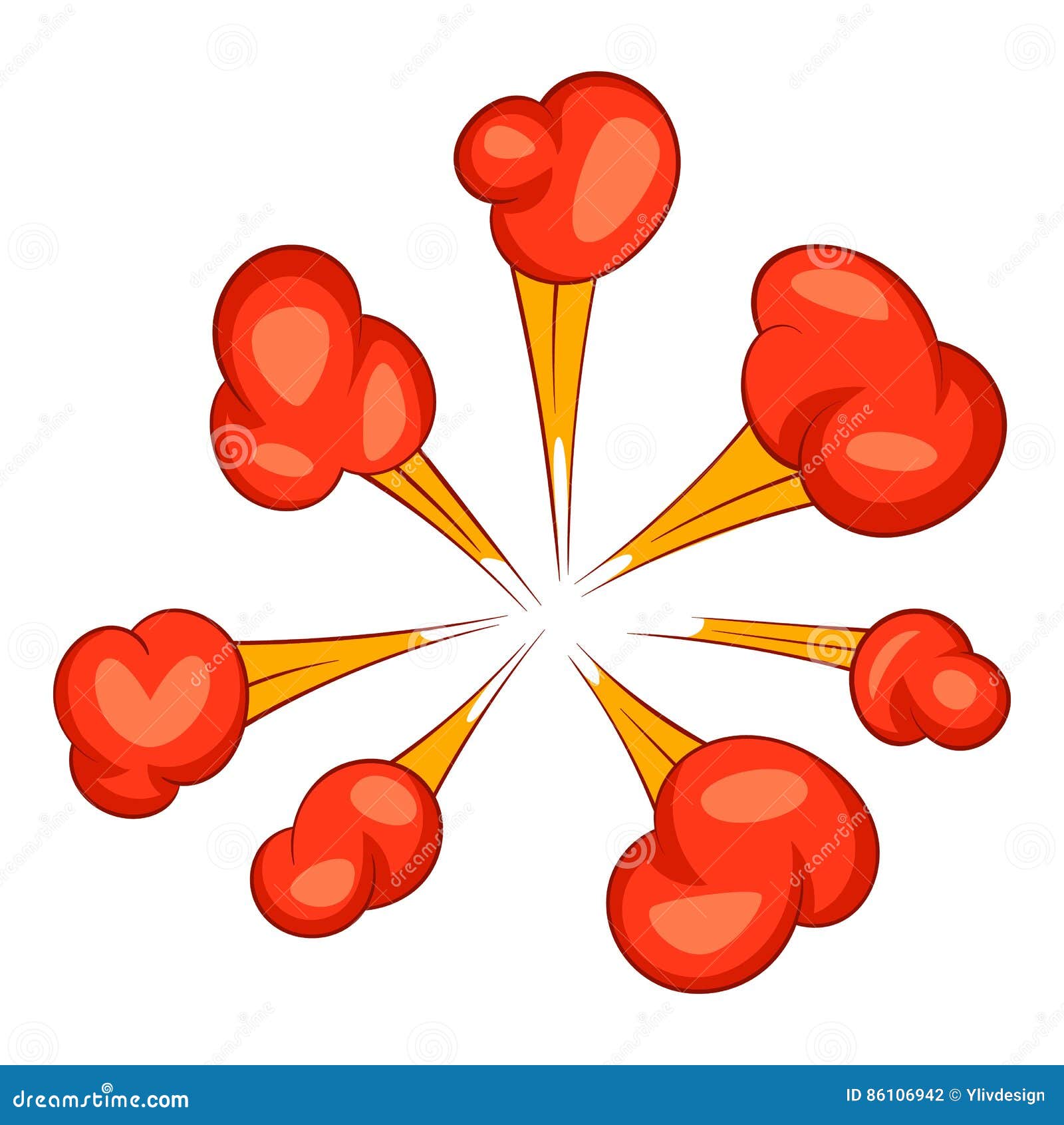 Explode Effect Icon, Cartoon Style Stock Vector - Illustration of bomb ...