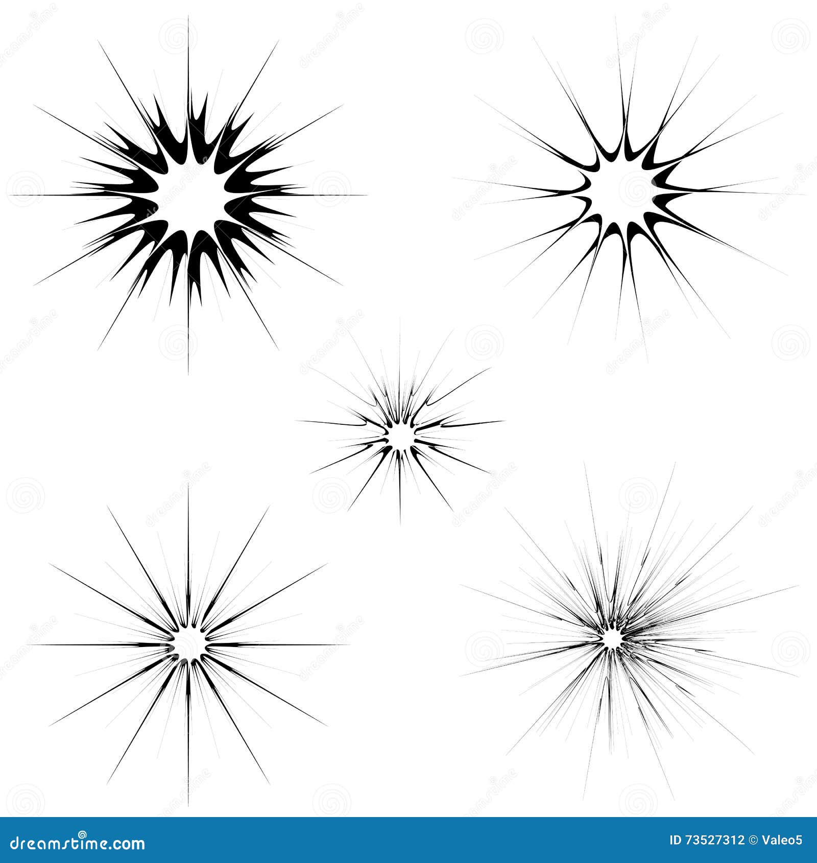 Explode Flash, Cartoon Explosion. Burst Set Stock Vector - Illustration ...