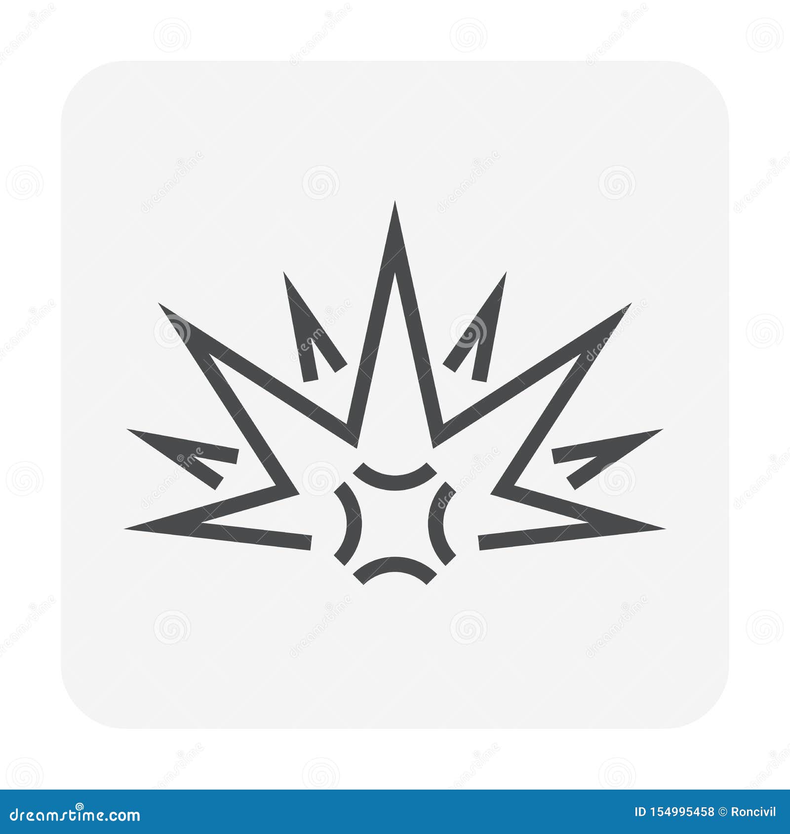 Explode icon black stock vector. Illustration of animation - 154995458