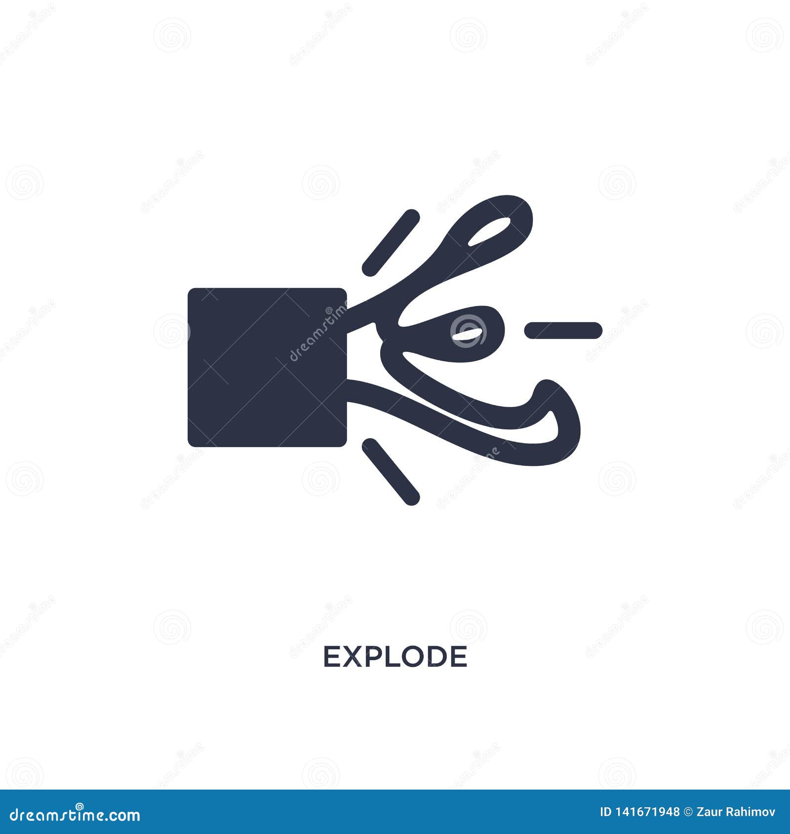 Explode Icon on White Background. Simple Element Illustration from ...