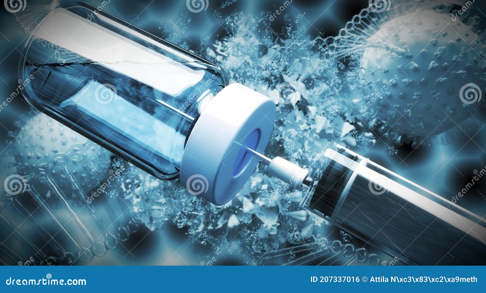 Explode Virus. Vaccine Illustration. Stock Illustration - Illustration ...