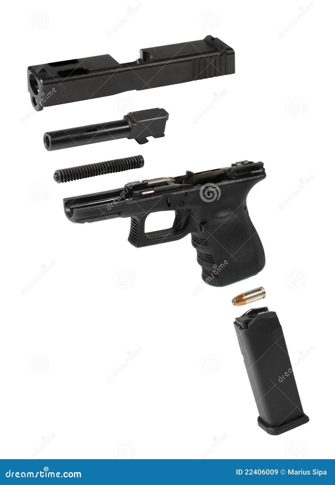 Automatic 9mm Pistol Royalty-Free Stock Photo | CartoonDealer.com ...