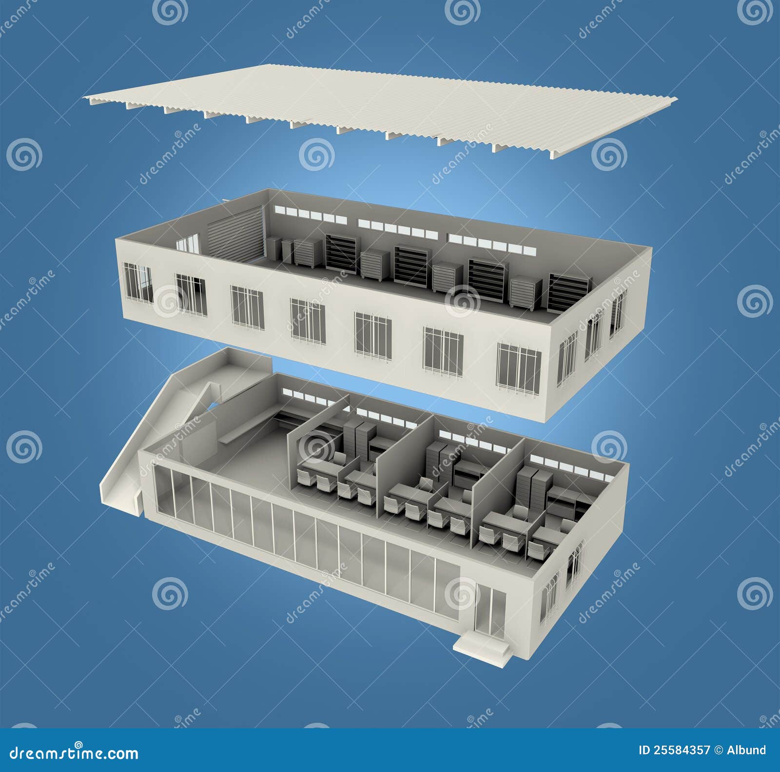 Exploded Building Concept Royalty-Free Stock Photo | CartoonDealer.com ...