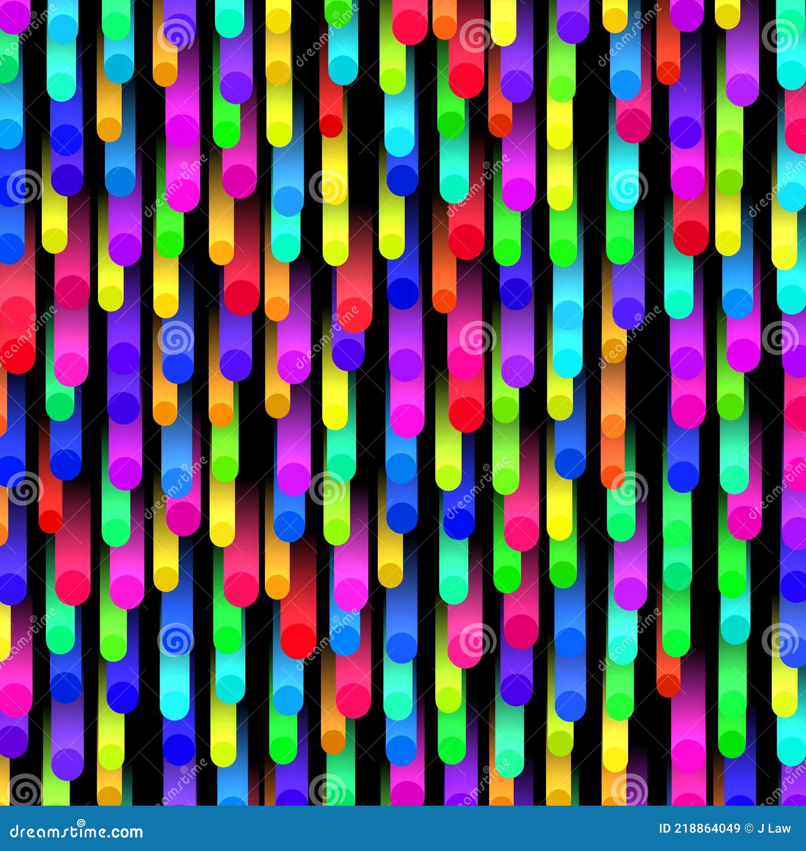 Just Columns of Bright Colours on a Black Background Stock Illustration ...