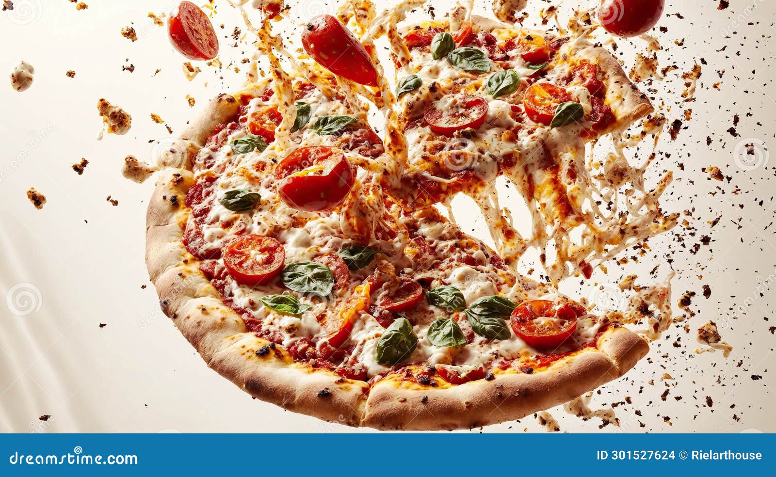 Pizza Exploded View. Vector Illustration Decorative Design ...