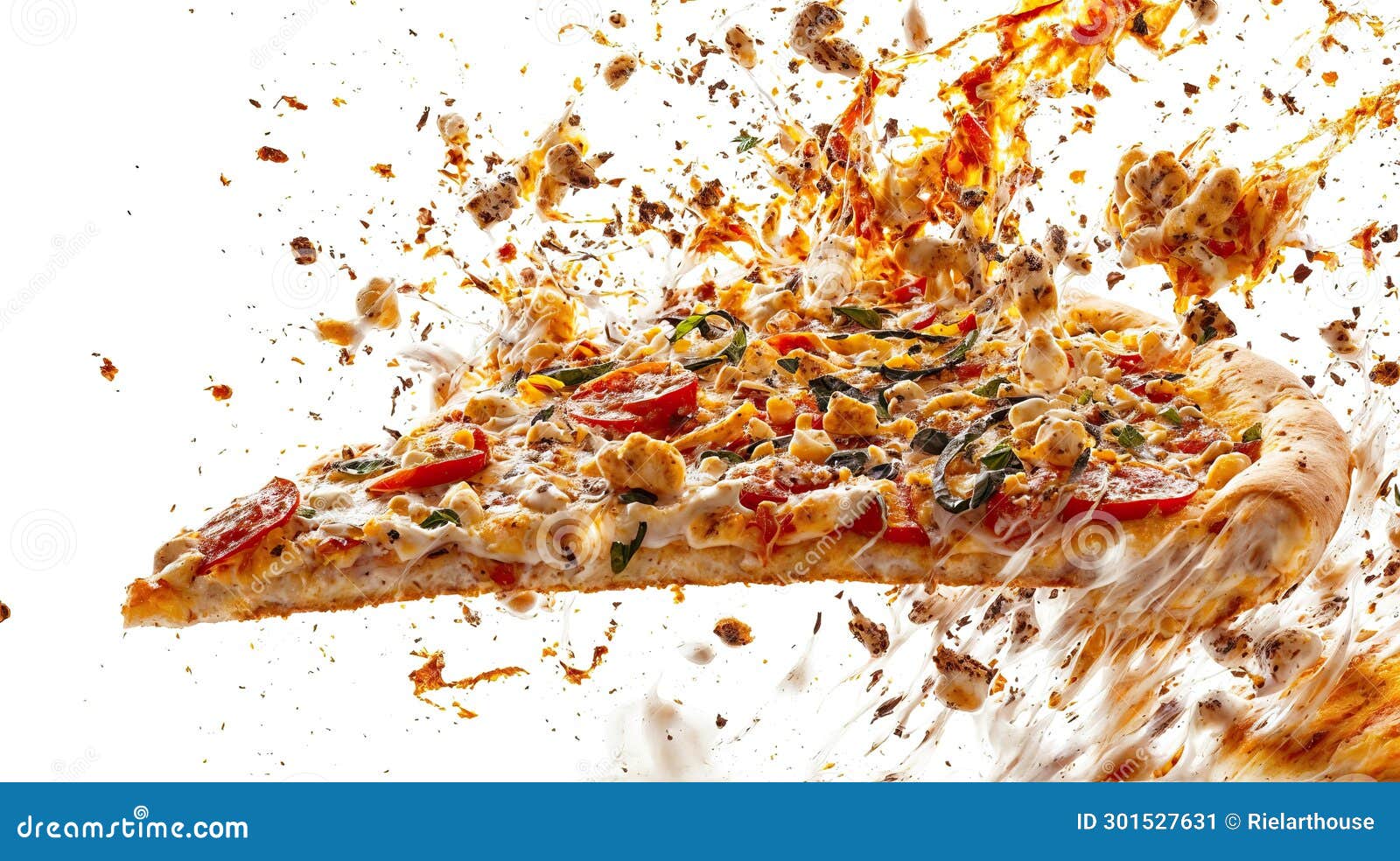 Pizza Exploded View. Vector Illustration Decorative Design ...