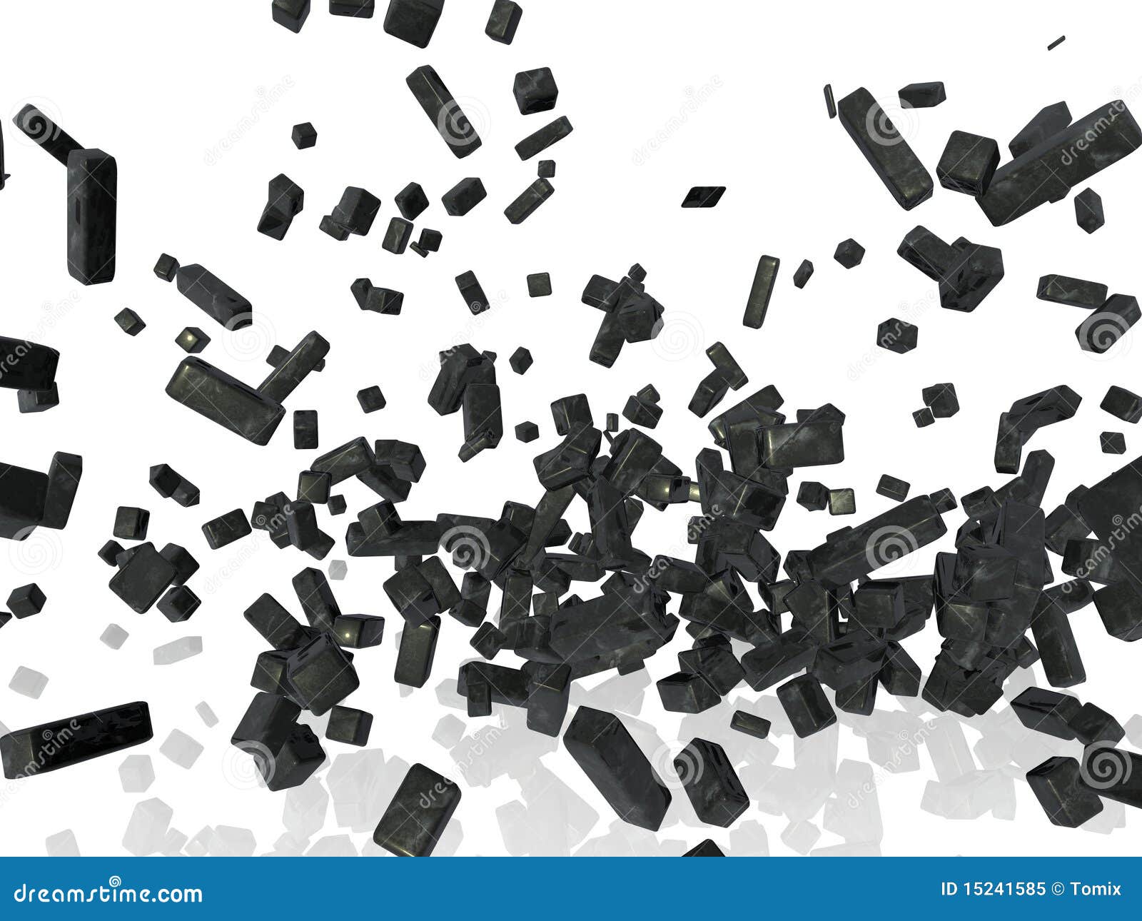 Exploded Metallic Structure Stock Illustration - Illustration of ...
