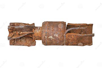 Exploded Mortar Shell Isolated on White Background Stock Image - Image ...