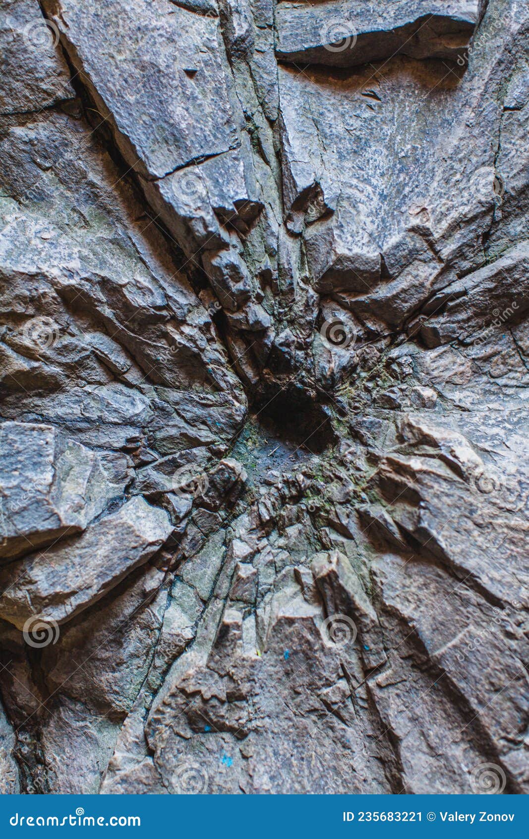 Exploded rock wall stock image. Image of structure, fissure - 235683221