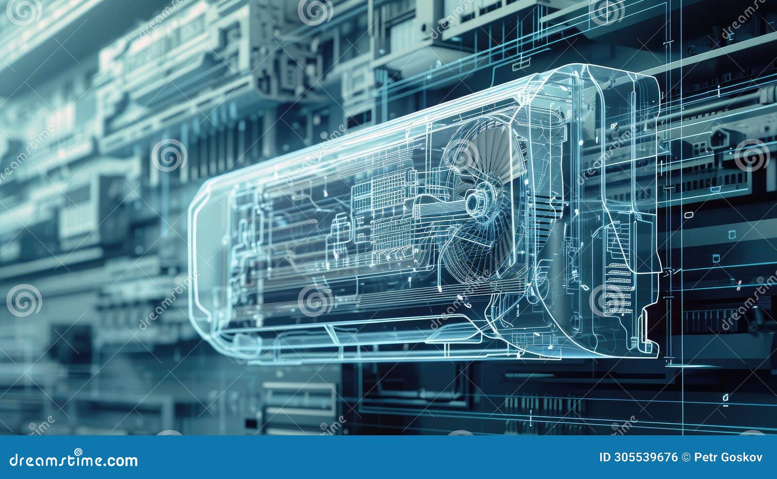 Exploded View of Air Conditioner Components Stock Photo - Image of ...