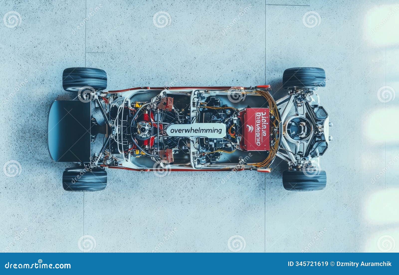 Exploded View of an Electric Vehicle with Its Battery Element and ...