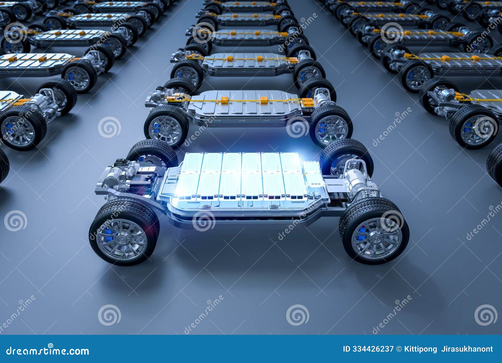 Exploded View of Ev Car or Electric Vehicle with Battery Pouch Cells ...