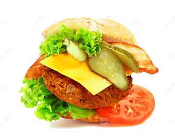 Exploded view of hamburger stock image. Image of diet - 31438691