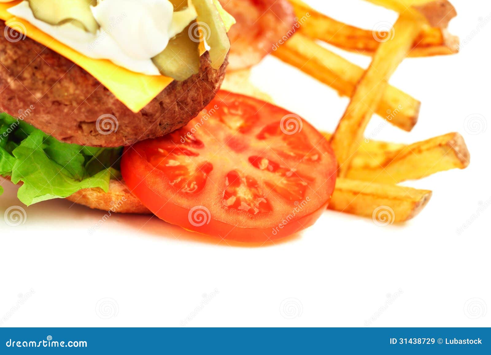 Exploded view of hamburger stock image. Image of isolated - 31438729