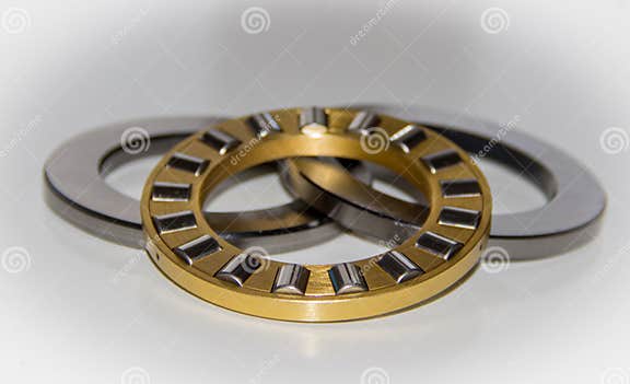 Exploded View of a Thrust Roller Bearing Stock Image - Image of brass ...