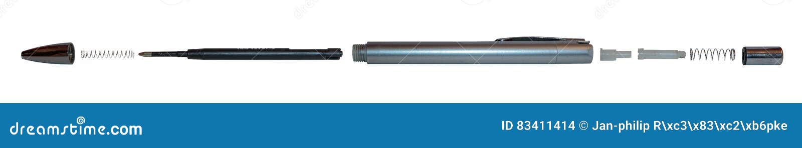 Explodedview Ballpoint stock photo. Image of biro, exploded - 83411414