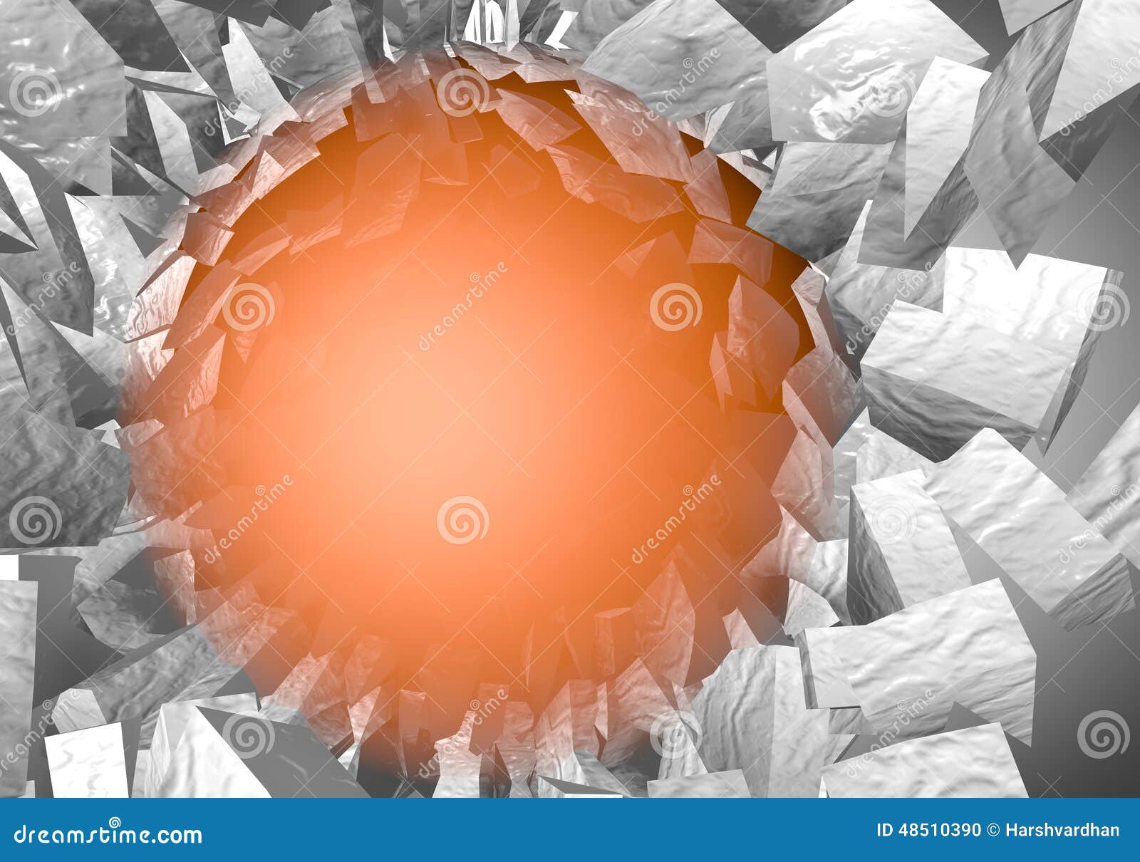 Explodierende Bereich Abstrakte Shpaes 3d Stock Abbildung ...