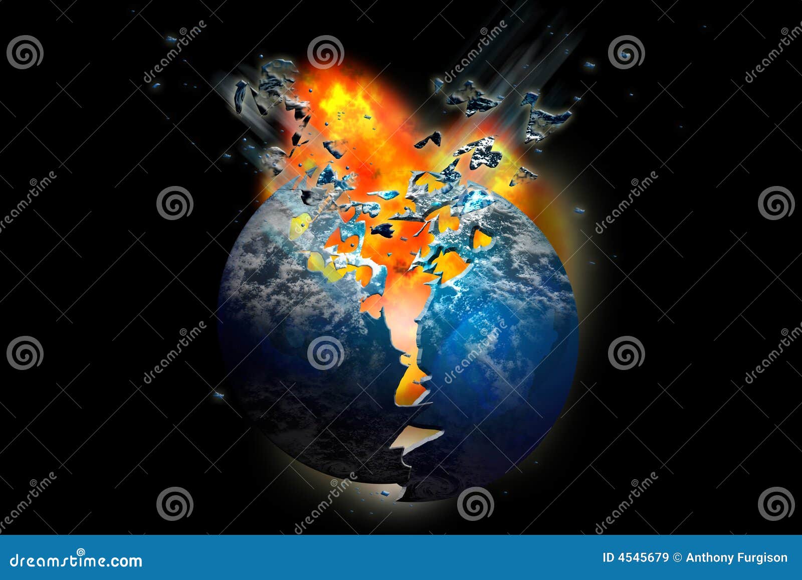 Explodierende Todesplanet Erde Stock Abbildung - Illustration von ...