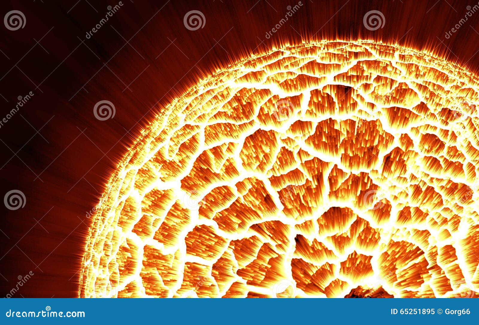 Explodierende Und Brennende Sternnahaufnahme Stock Abbildung ...