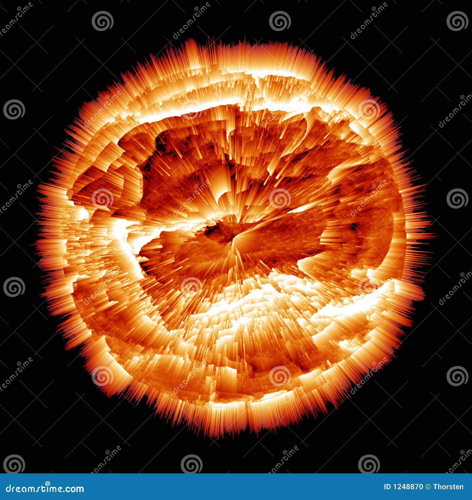 Explodierender Planet stock abbildung. Illustration von auszug - 1248870