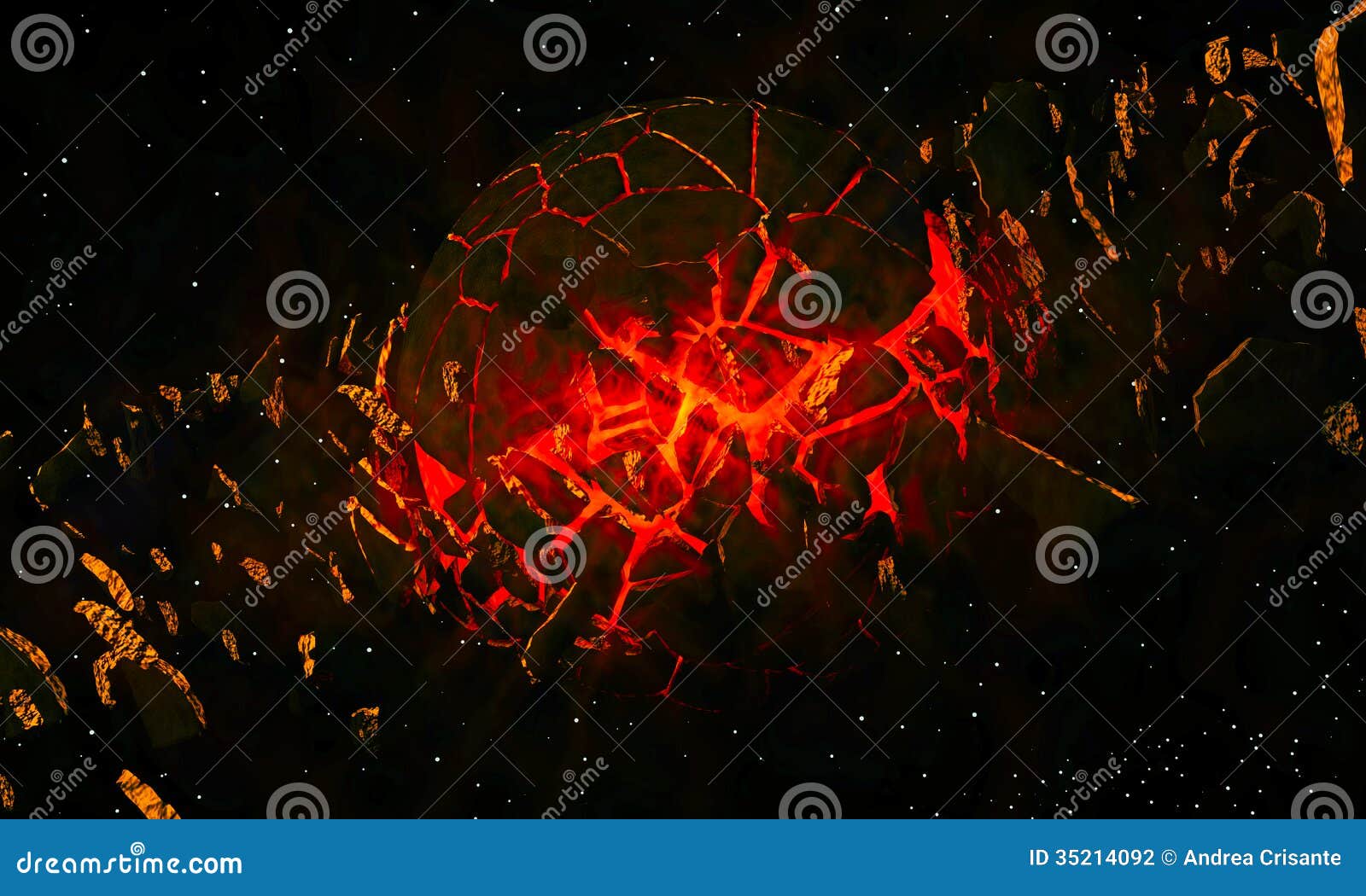Explodierender Planet stock abbildung. Illustration von explosion ...