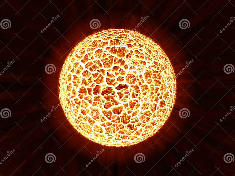 Explodierender Und Brennender Stern Stock Abbildung - Illustration von ...