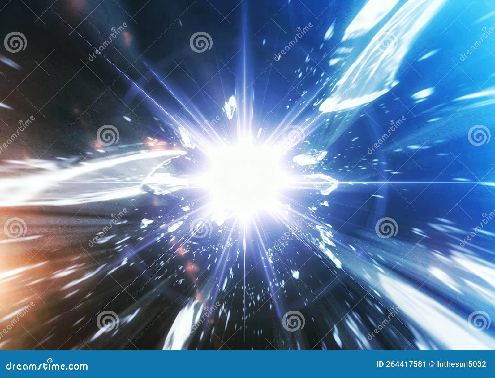 Exploding Abstract Blue Rays Background Stock Illustration ...
