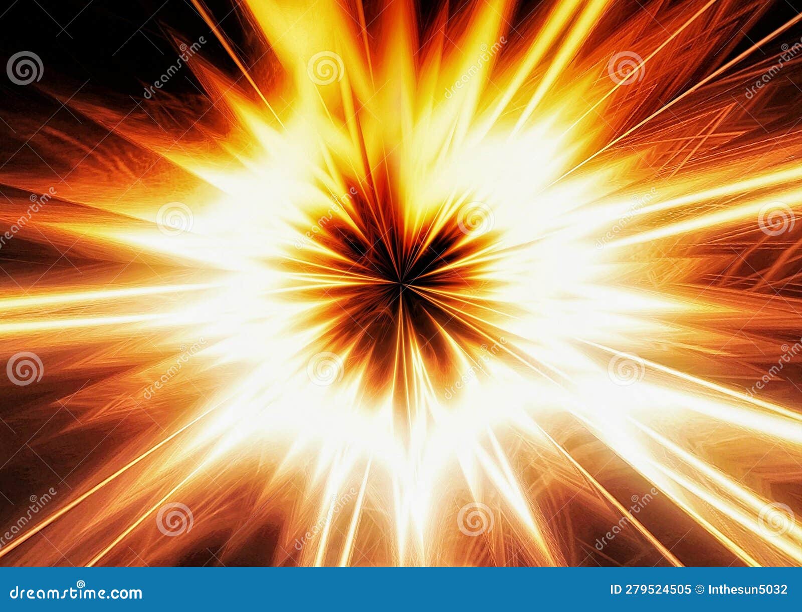 Exploding Abstract Fire Flame and Black Background Stock Illustration ...