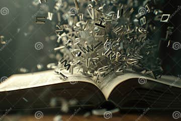 Exploding Alphabet: Dynamic Letters Burst from an Opened Book in ...