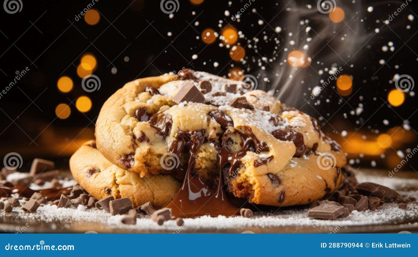 Exploding American Chocolate Chip Cookies - Stock Concepts Stock ...