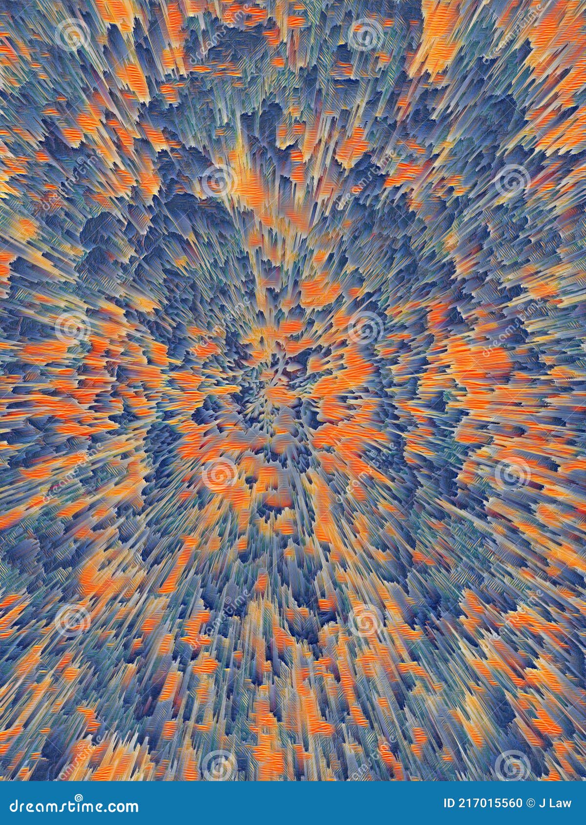 Exploding Artist Pallet in Orange and Blue Stock Illustration ...