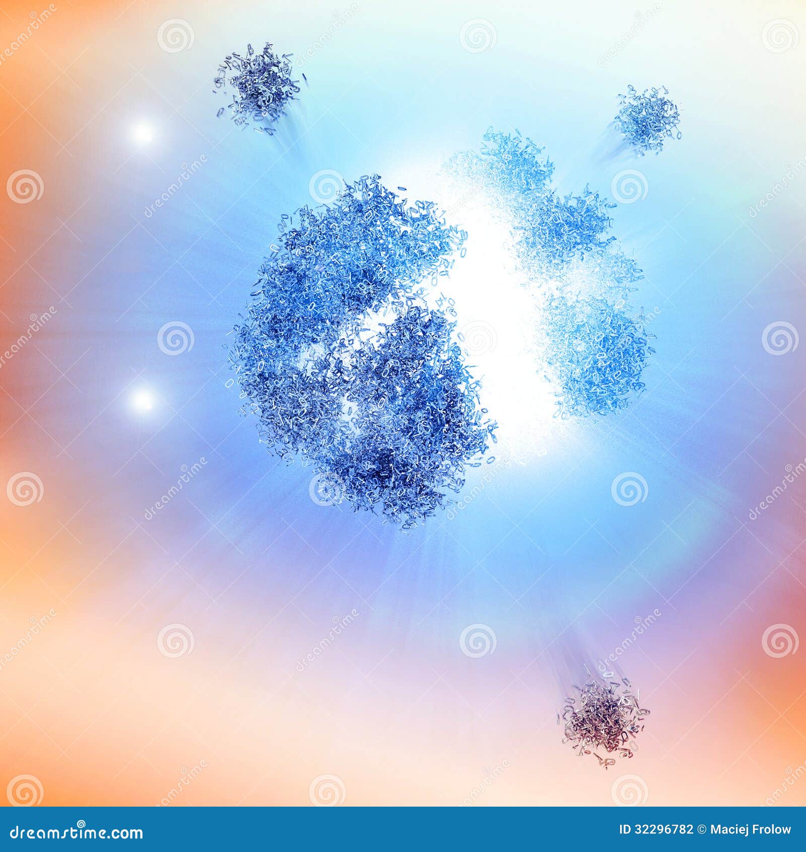 Exploding atom stock photo. Image of background, splitting - 32296782