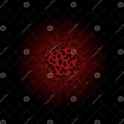 Exploding ball stock illustration. Illustration of interaction - 24044489