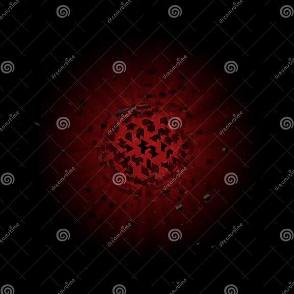 Exploding ball stock illustration. Illustration of interaction - 24044489