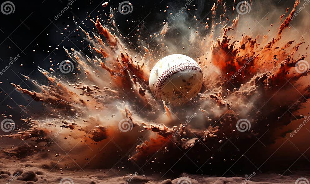 Exploding Ball on Ground stock image. Image of action - 321309195